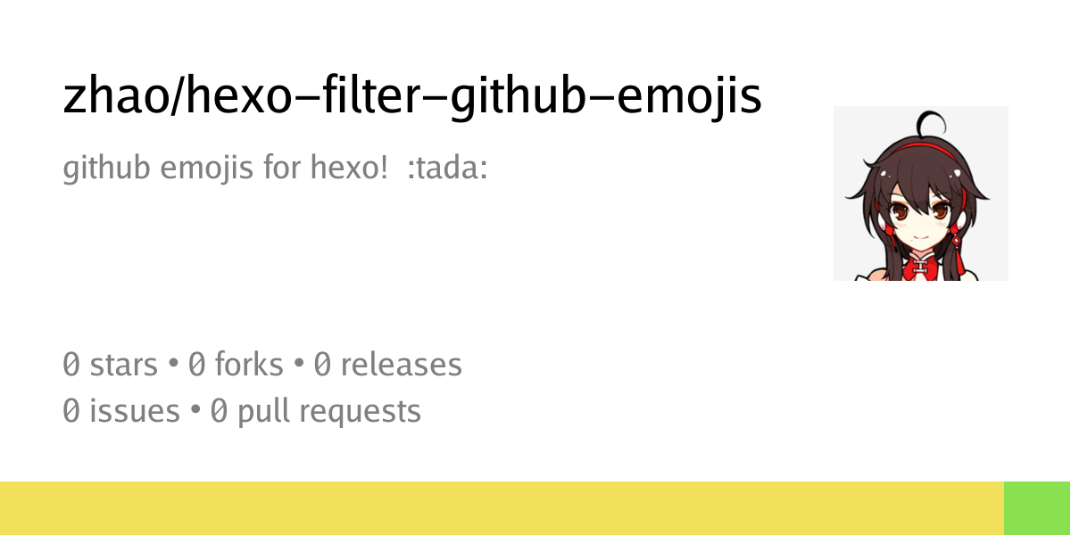 zhao/hexo-filter-github-emojis: github emojis for hexo! :tada: - zhao's Forgejo